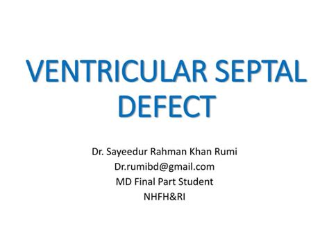 Ventricular Septal Defect Pptx