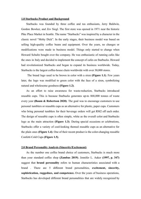 The Essay Of Consumer Behavior For Starbucks Bbdt2113 Consumer Behaviour Tar Uc Thinkswap