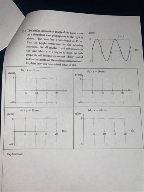 Solved Plot Height Vs Time On All Graphs And Explanation How
