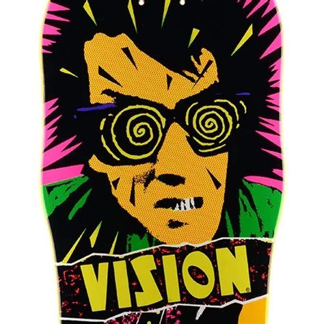 Vision Original Psycho Stick Reissue Yellow Skateboard Deck