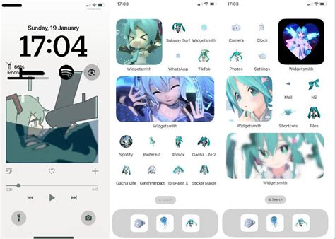 Miku Layout Homescreen And Lockscreen Iphone Wallpaper App Wallpaper