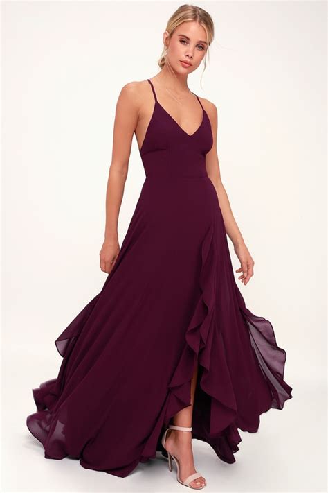 Stunning Purple Maxi Dress Lace Up Back Maxi Dress Maxi Dress Lulus