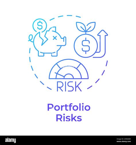 Portfolio Risks Blue Gradient Concept Icon Stock Vector Image And Art Alamy
