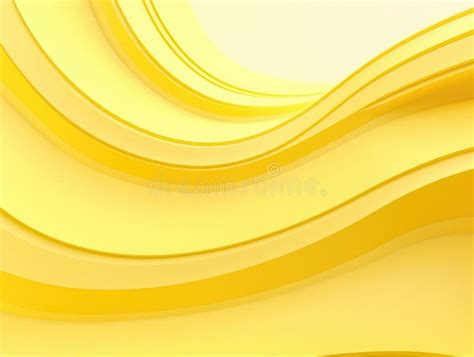 Abstract Yellow Wave Lines Background 3d Background Generative Background Generative Ai Stock