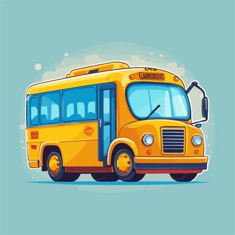 Premium Vector School Bus Cartoon Vector