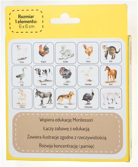 Memo zwierzęta wiejskie Mama Maluje Raczkujemy pl sklep z