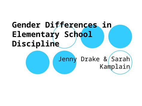 PPT Gender Differences In Elementary Babe Discipline Jenny Drake Sarah Kamplain DOKUMEN TIPS