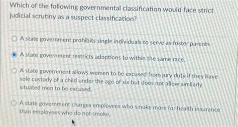 Which Of The Following Governmental Classification