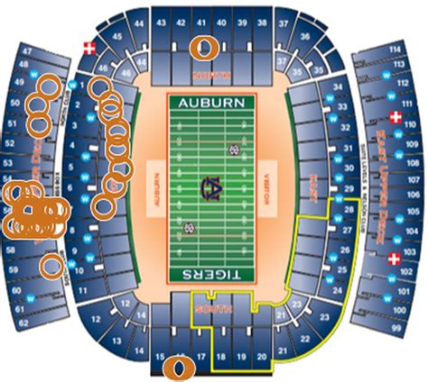 8 Images Jordan Hare Stadium Detailed Seating Chart And Review Alqu Blog