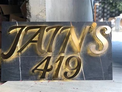 Golden Polished Stainless Steel Alphabet Letter For Automobile