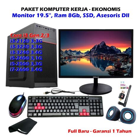 Jual Paket Komputer Kantor Ekonomis Core I3 2120 Core I3 3220 Core I3 3240 Core I5 2400 Core I5