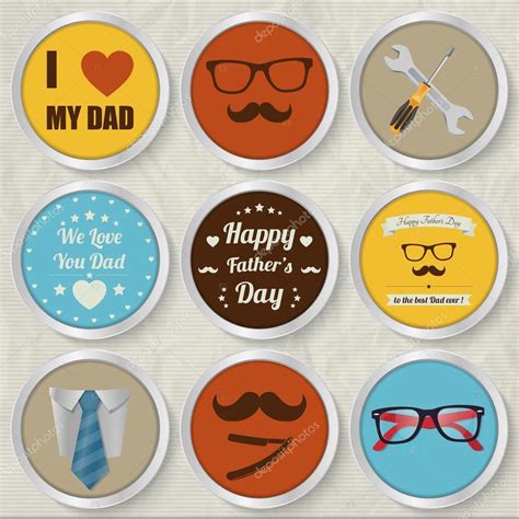 Happy Father S Day Set Stock Vector By ClassyCatStudio 26234921