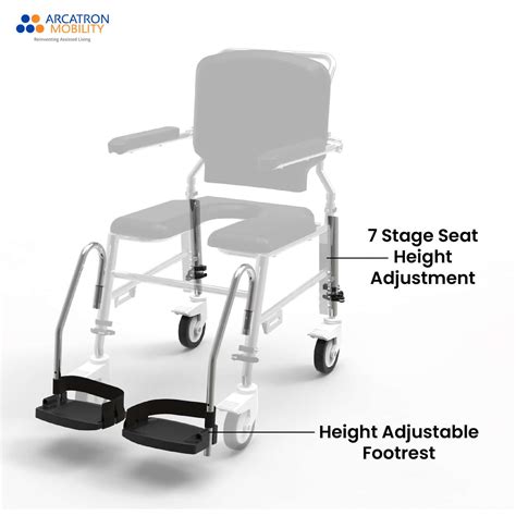 Buy Arcatron Prime Assistant Propelled Shower Commode Wheelchair