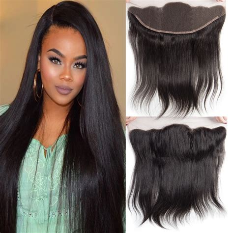 Brazlian Virgin Human Hair Lace Frontal Closures 13x4 Straight Ear To
