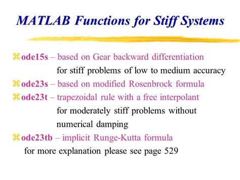 Odes Adaptive Methods And Stiff Systems Ppt Download