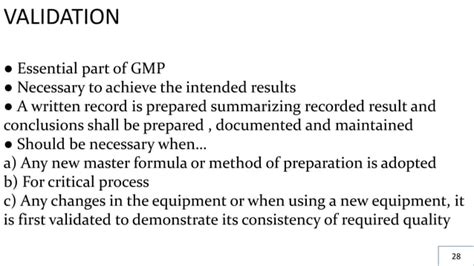 Cgmp Guidelines According To Schedule M Ppt