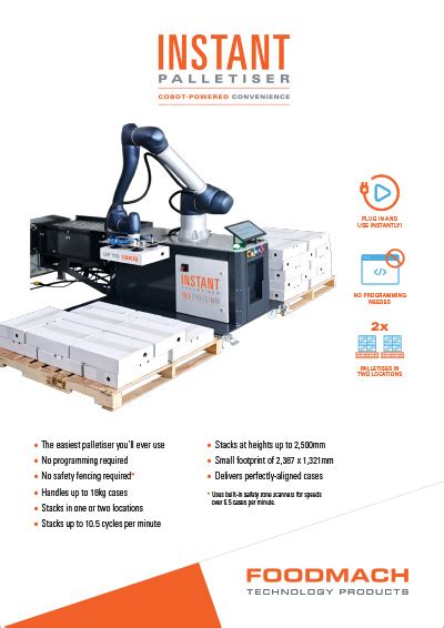 Instant Cobot Palletiser