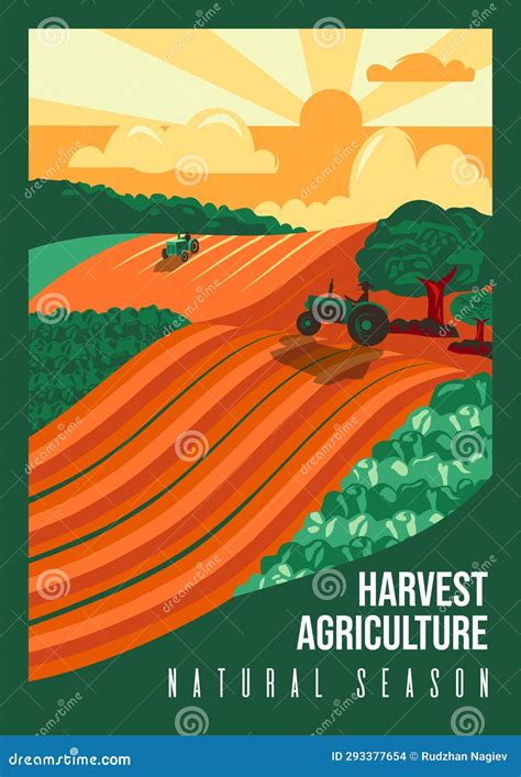 Agricoltura E Concetto Di Natura Illustrazione Di Stock Illustrazione