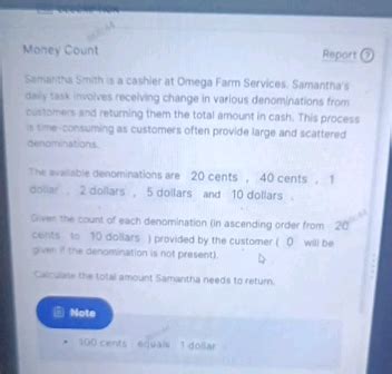 Money Count Report 9 Samuthe Smith Is A StudyX