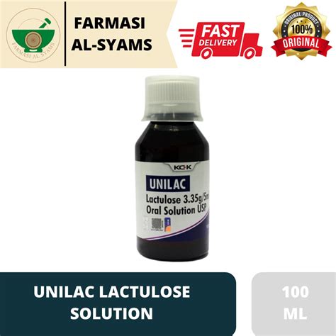 Unilac Lactulose 100ml Untuk Masalah Sembelit Shopee Malaysia