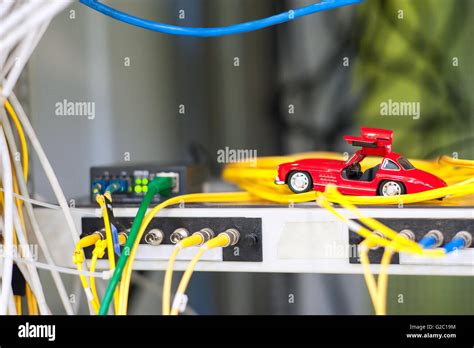 Core Switch Technology In Network Room Place Stock Photo Alamy