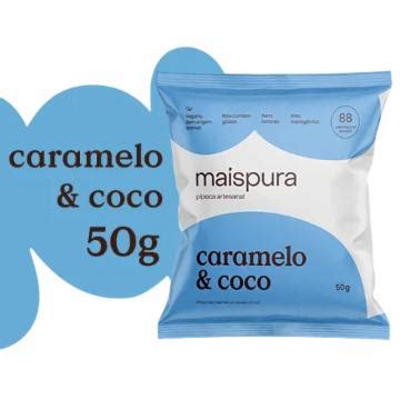 PIPOCA ARTESANAL MAIS PURA CARAMELO E COCO PACOTE G DELIVERY ALABARCE