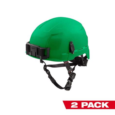 Milwaukee Bolt Green Type 2 Class E Non Vented Safety Helmet 2 Pack