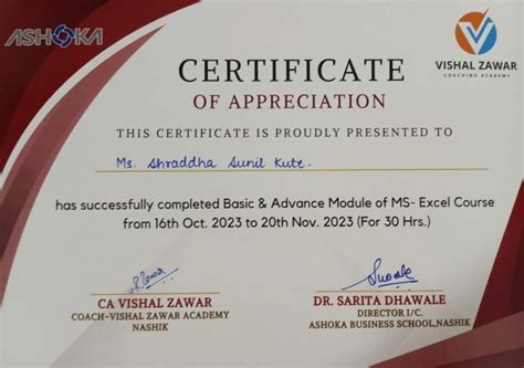 Shraddha Kute On Linkedin Im Happy To Share That Ive Successfully Completed Basic And Advance