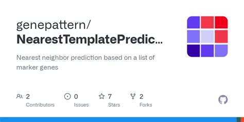 GitHub Genepattern NearestTemplatePrediction Nearest Neighbor