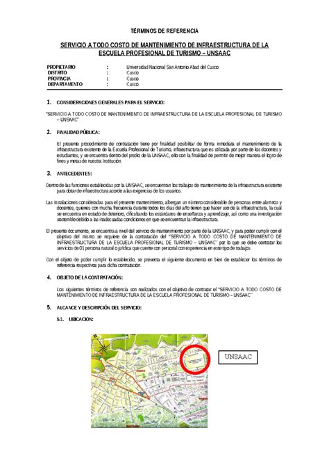 TDR Turismo tdr TÉRMINOS DE REFERENCIA SERVICIO A TODO COSTO DE