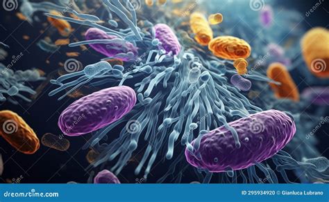 D Illustration Of Bacteria Stock Illustration Illustration Of Host Cell