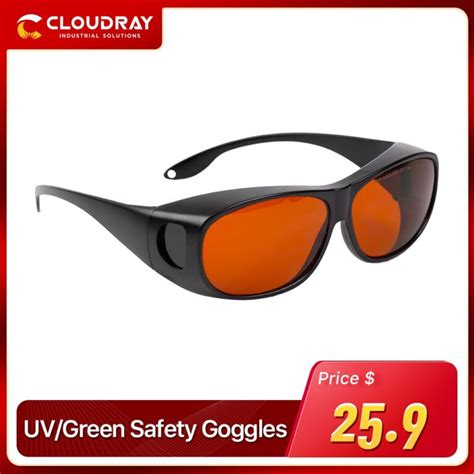 Cloudray Uv Green Fiber Laser Safety Goggles Type B Protective 355