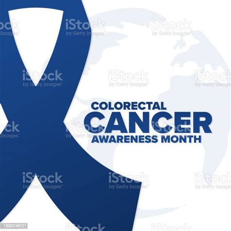 3월은 전국 대장암 인식의 달입니다 휴일 개념 배경 배너 카드 텍스트 비문이있는 포스터용 템플릿 벡터 Eps10 그림입니다 3월에 대한 스톡 벡터 아트 및 기타 이미지