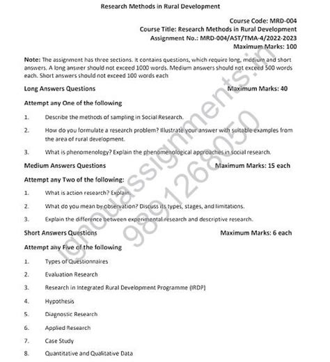 IGNOU MRD 04 SOLVED ASSIGNMENT 2022 23 ENGLISH MEDIUM