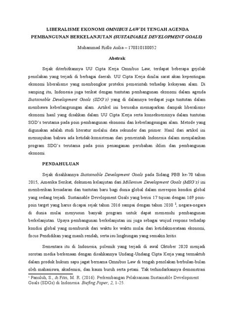 Indonesia Dalam Pusaran Hegemoni Ekonomi Neoliberalisme Pdf