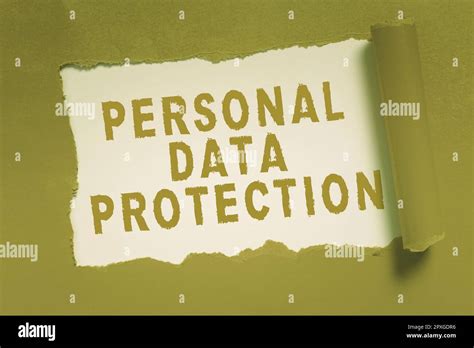 Writing Displaying Text Personal Data Protection Business Showcase