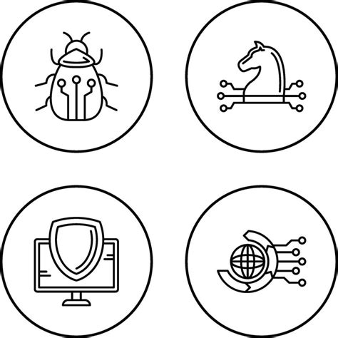 Bug And Trojan Icon 44679453 Vector Art At Vecteezy