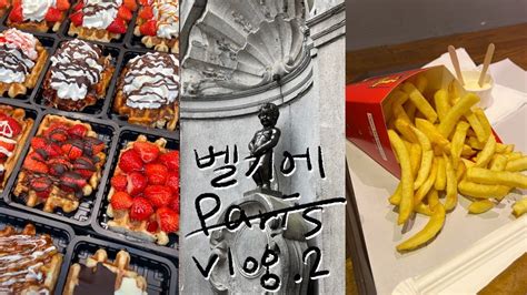 4k Belgium Vlog2 🤍 파리 북역에서 벨기에 브뤼셀 당일치기 벨기에 와플 감자튀김 유럽 3대 허무 관광지