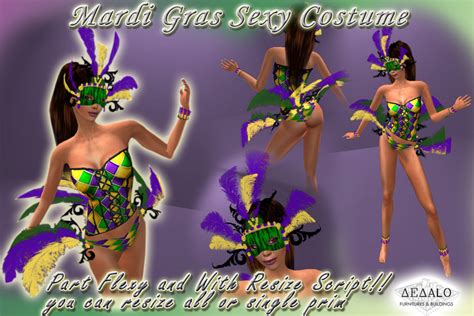 Second Life Marketplace Mardi Gras Sexy Outfit Special Price Mardi