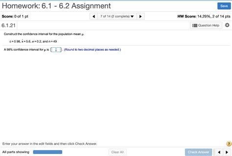 Solved Homework 6 1 6 2 Assignment Save Score 0 Of 1 Pt