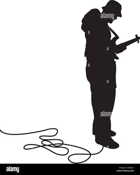 Silhouette Of Man Playing Guitar Stock Vector Image And Art Alamy