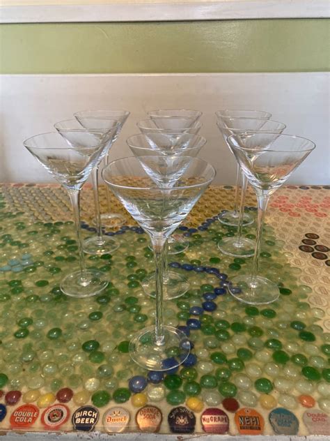 Tall Martini Glasses From The Collection Of Timelines Antiques