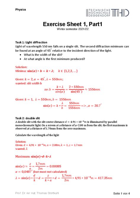 exercise sheet 1 solution part1 prof dr rer nat thomas störtkuhl