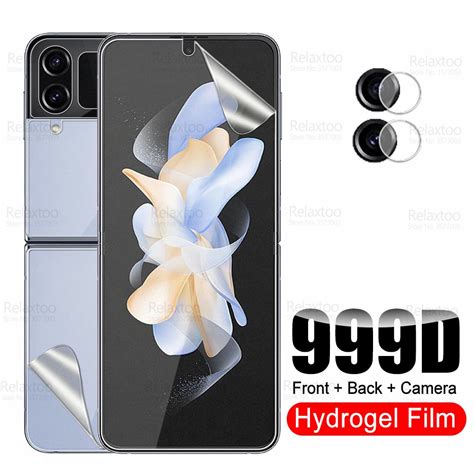3in1 Camera Glass Front Back Hydrogel Film For Samsung Galaxy Z Flip 4