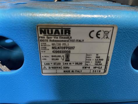 Nuair Nb5 Compressor 2019 1st Machinery
