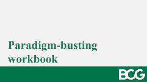 Paradigm Busting Workbook Mental Model Shifts
