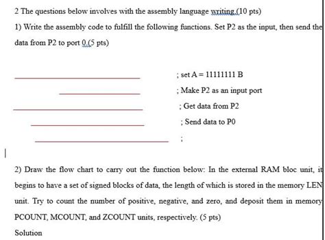 Solved The Questions Below Involves With The Assembly Chegg