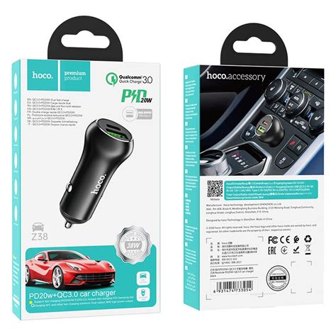 Incarcator Pentru Masina USB QC W Type C PD W I Negru EMAG Ro