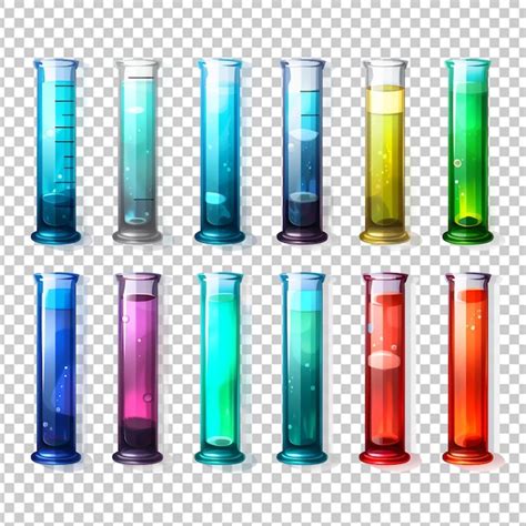 Premium PSD Chemical Test Tube Icons