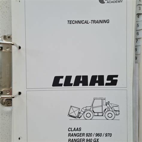 Claas Ranger 920 960 970 Ranger 940 Gx Telescopic Service Training